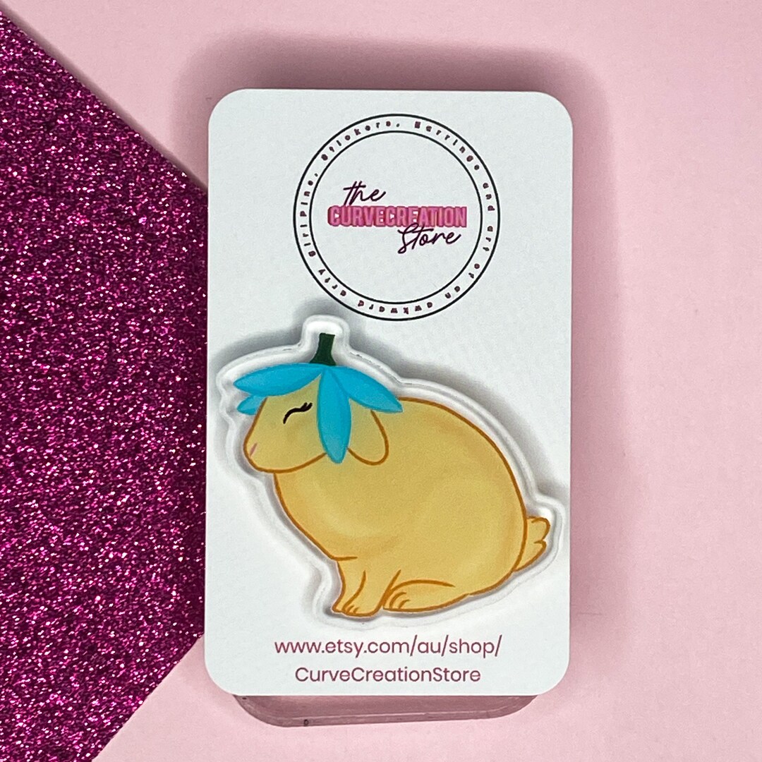 Beatrice Bunny Acrylic Pin - Etsy