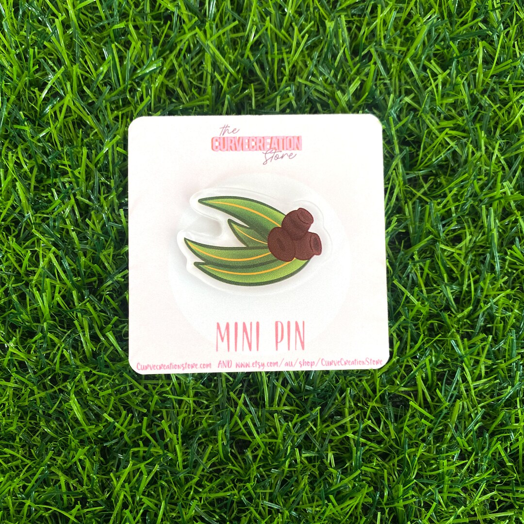 Gum Leaf Australian Native Plant Mini Acrylic Pin - Etsy