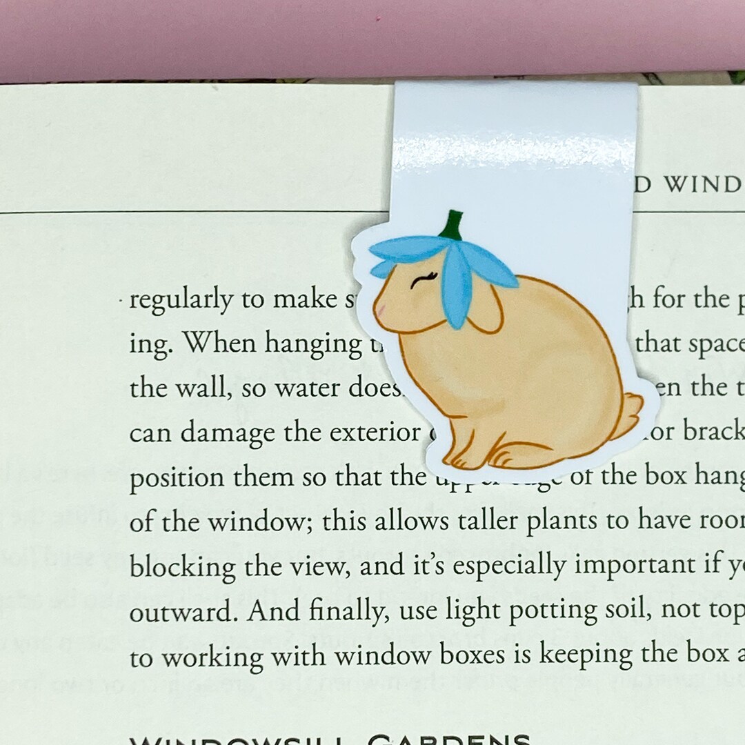 Beatrice the Bunny Magnetic Bookmark - Etsy