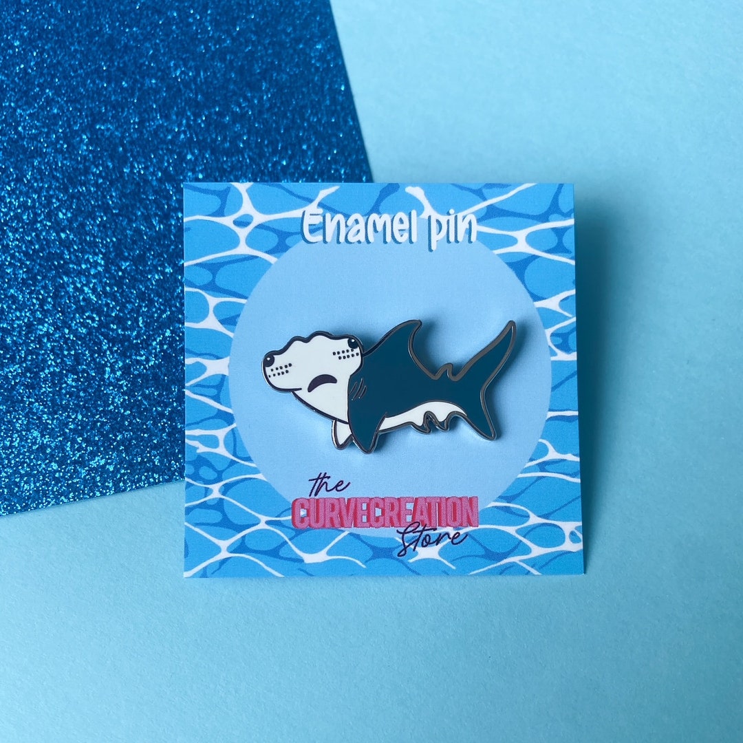 Hammerhead Chibi Shark Enamel Pin - Etsy