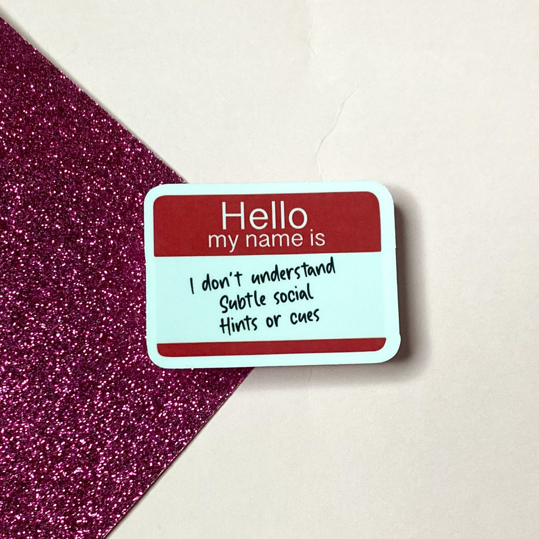 Hello My Name is Sticker Bullet Journal, Scrapbook Sticker, Planner ...