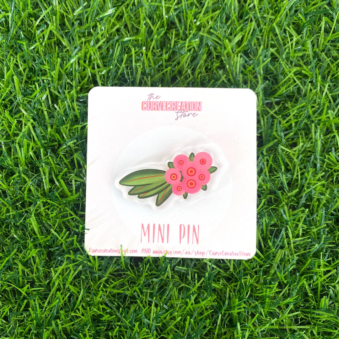 Wattle Australian Native Plant Mini Acrylic Pin - Etsy Australia