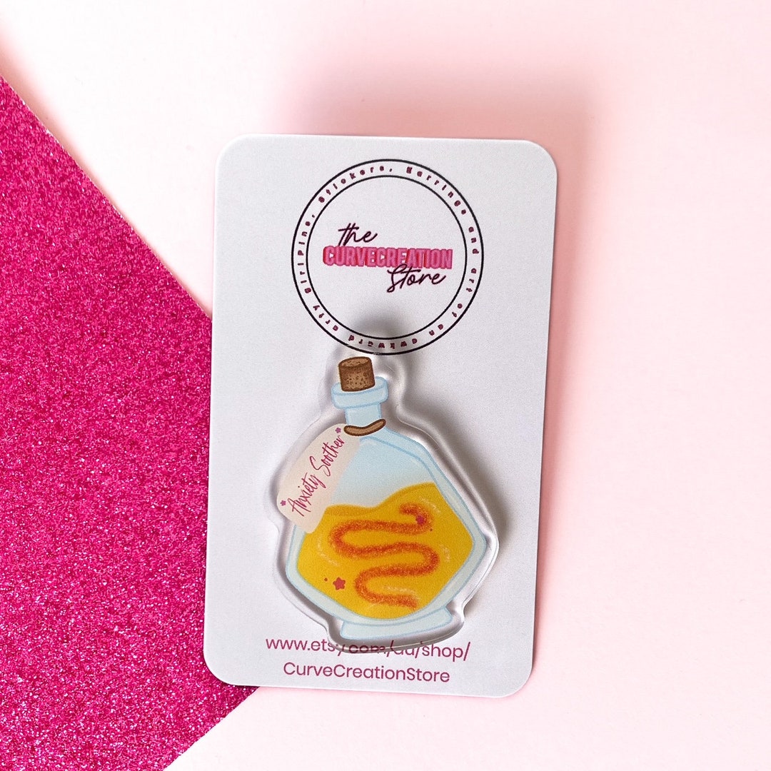 Anxiety Soother Mental Health Potion Bottle Acrylic Pin - Etsy