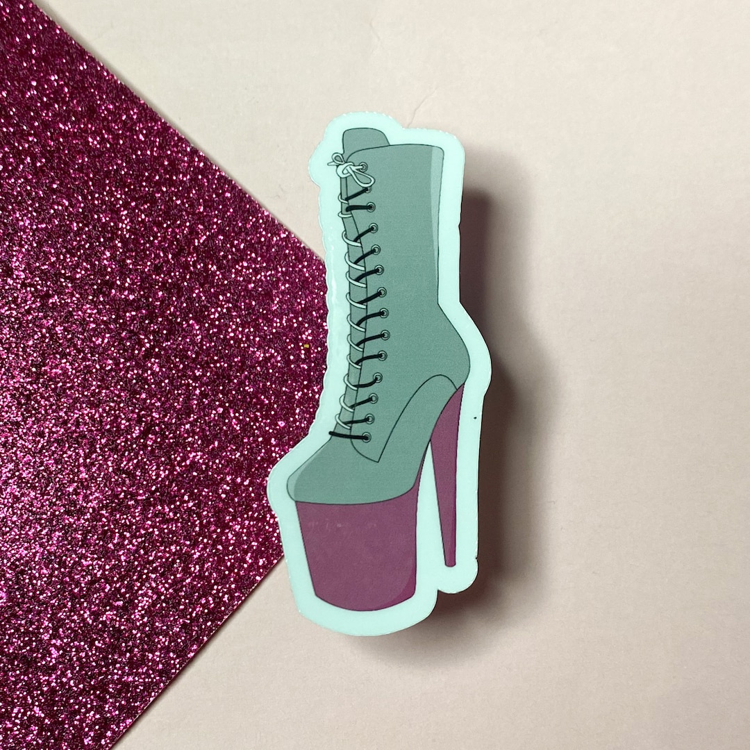 LGBTQ+ Asexual Pole Dancing Boot Sticker | Bullet Journal, Scrapbook ...