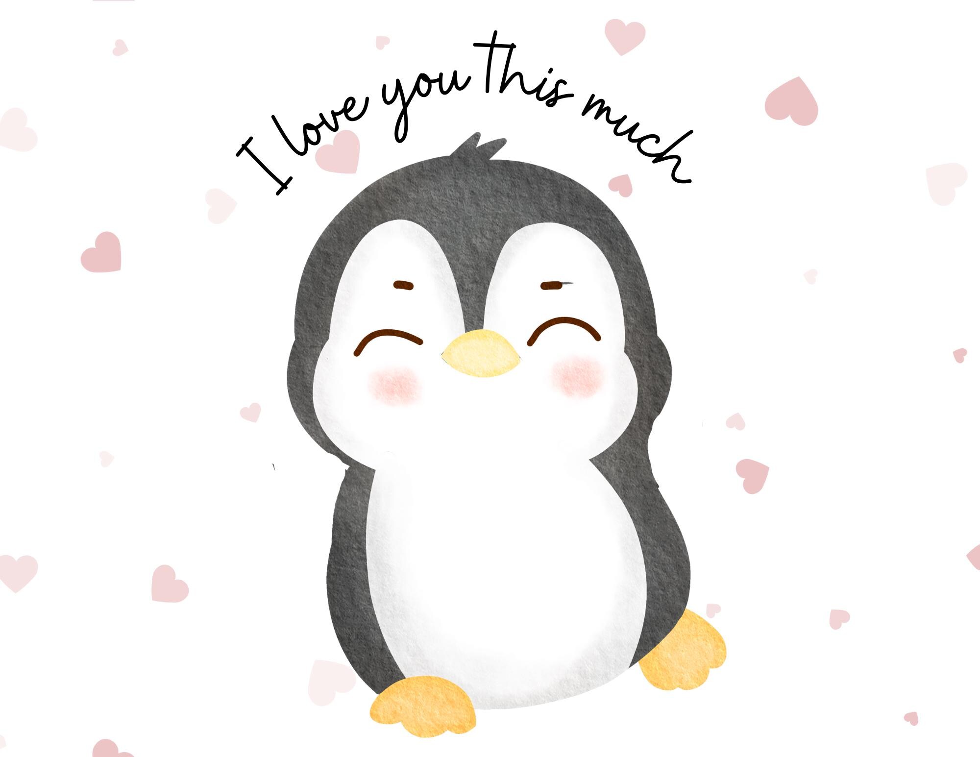 Valentine's Day Printable Handprint Craft | Penguin Handprint Art ...