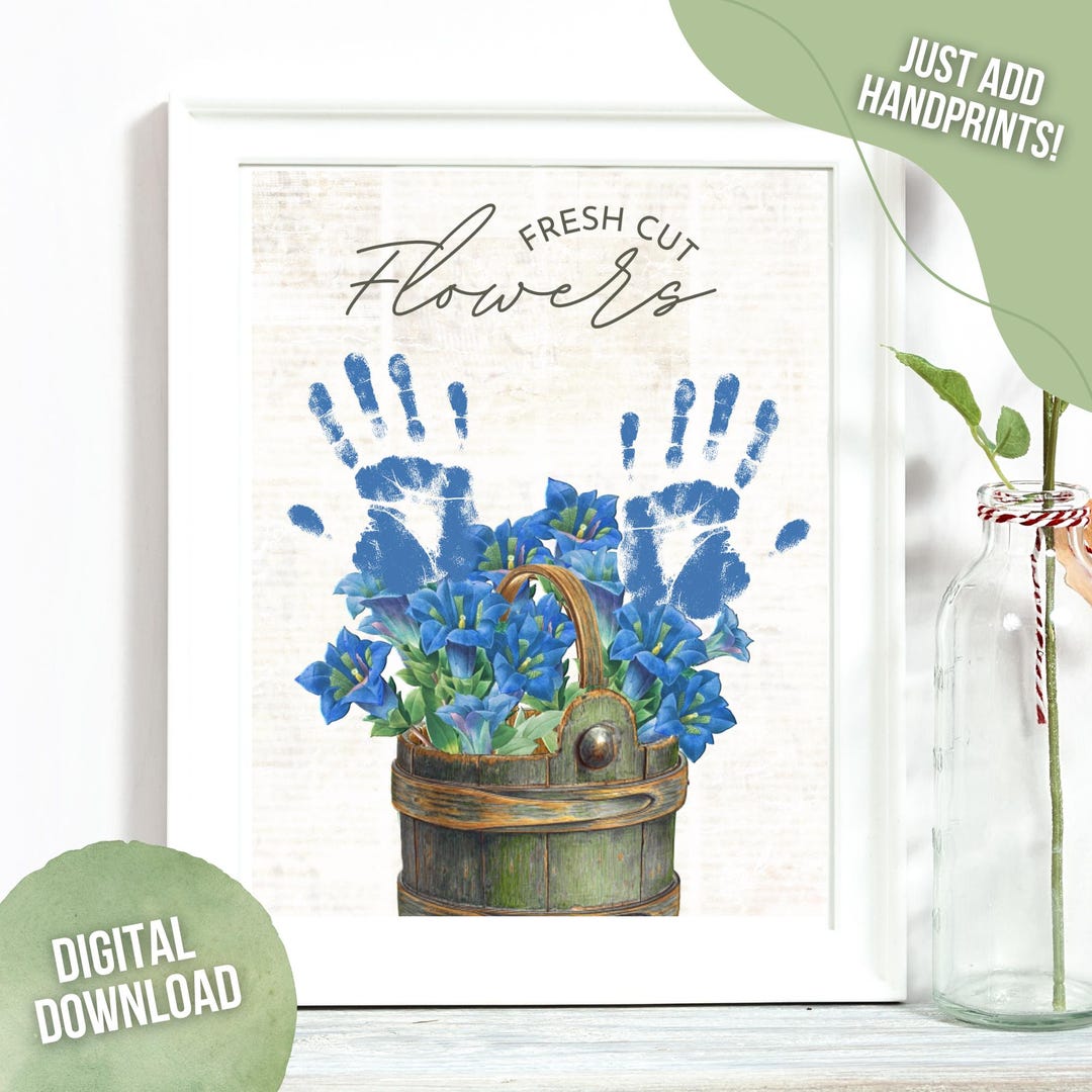 Floral Printable Handprint Craft | Spring Flowers Handprint Art | Kids ...