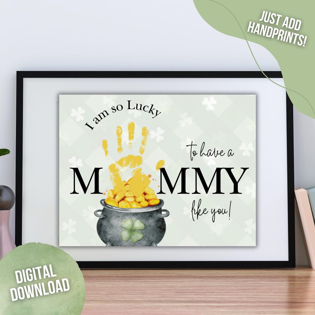 St. Patrick's Day Printable Handprint Craft | Lucky to Have a Mommy ...