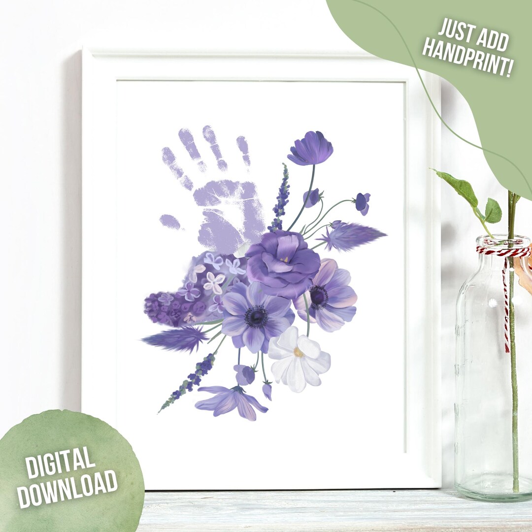 Floral Printable Handprint Craft | Spring Flower Handprint Art | Kids ...