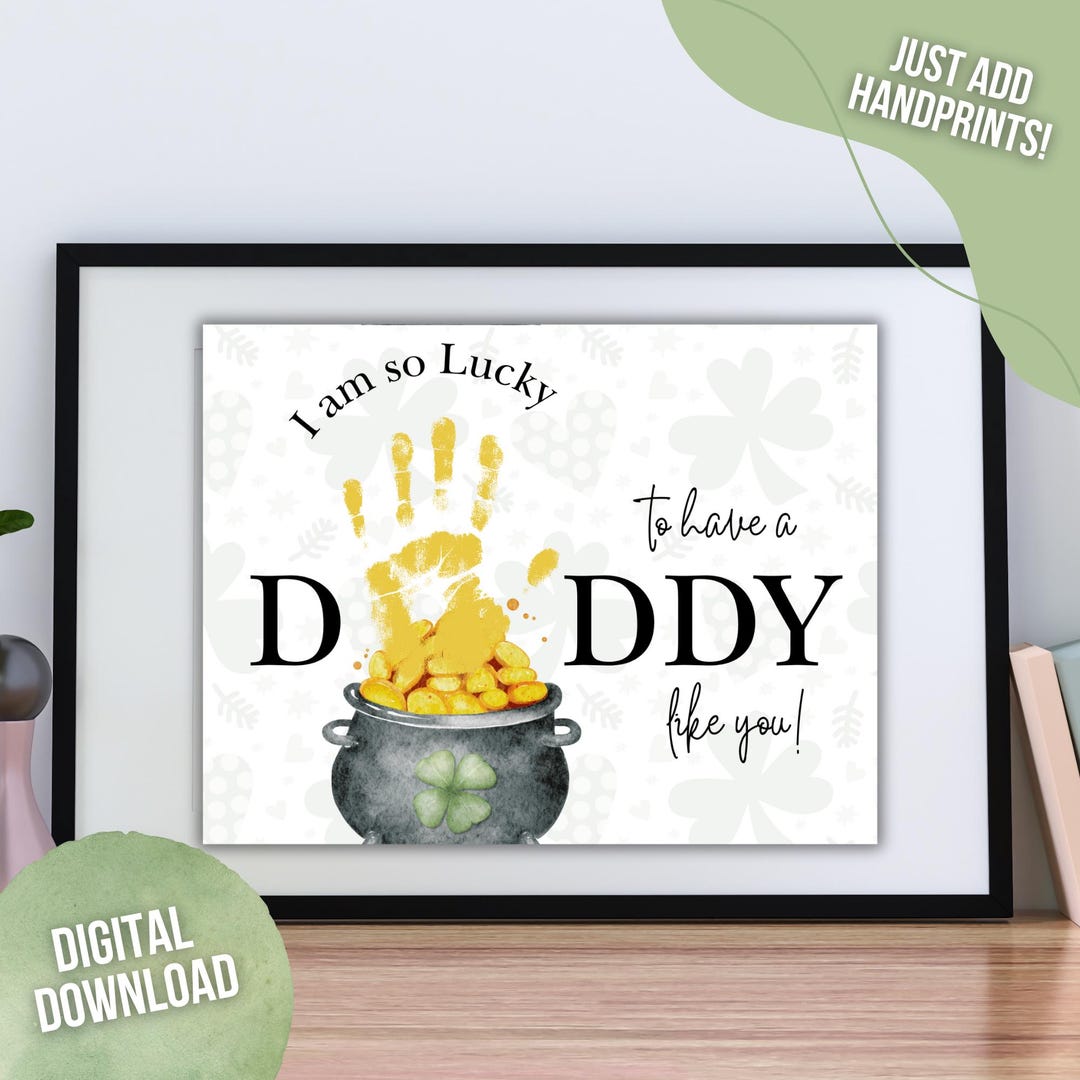 St. Patrick's Day Printable Handprint Craft | Lucky to Have a Daddy ...
