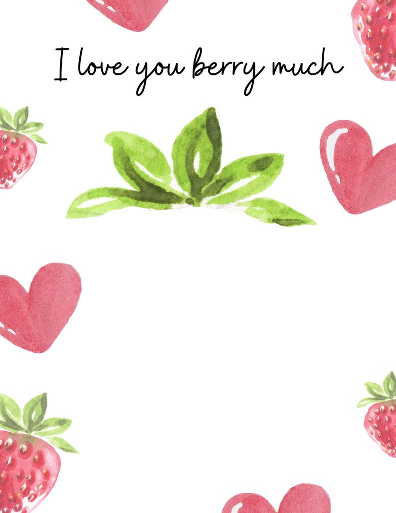 Valentine's Day Printable Handprint Craft | I Love You Berry Much ...