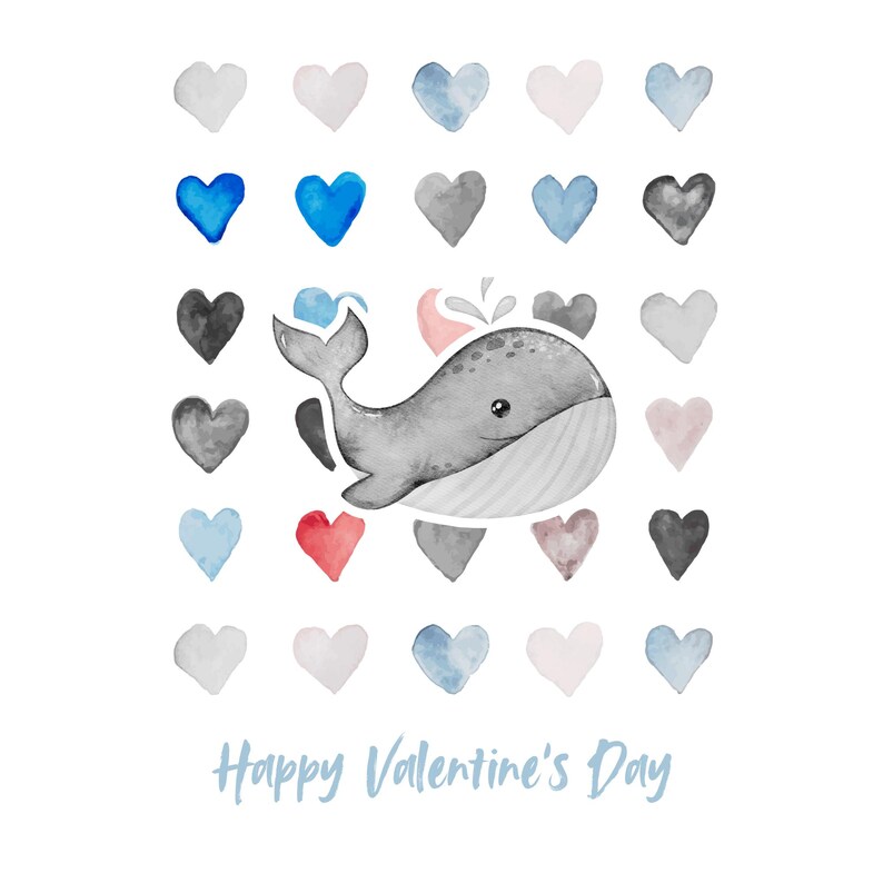Printable Valentine's Handprint Craft | I Whaley Love You Handprint Art ...