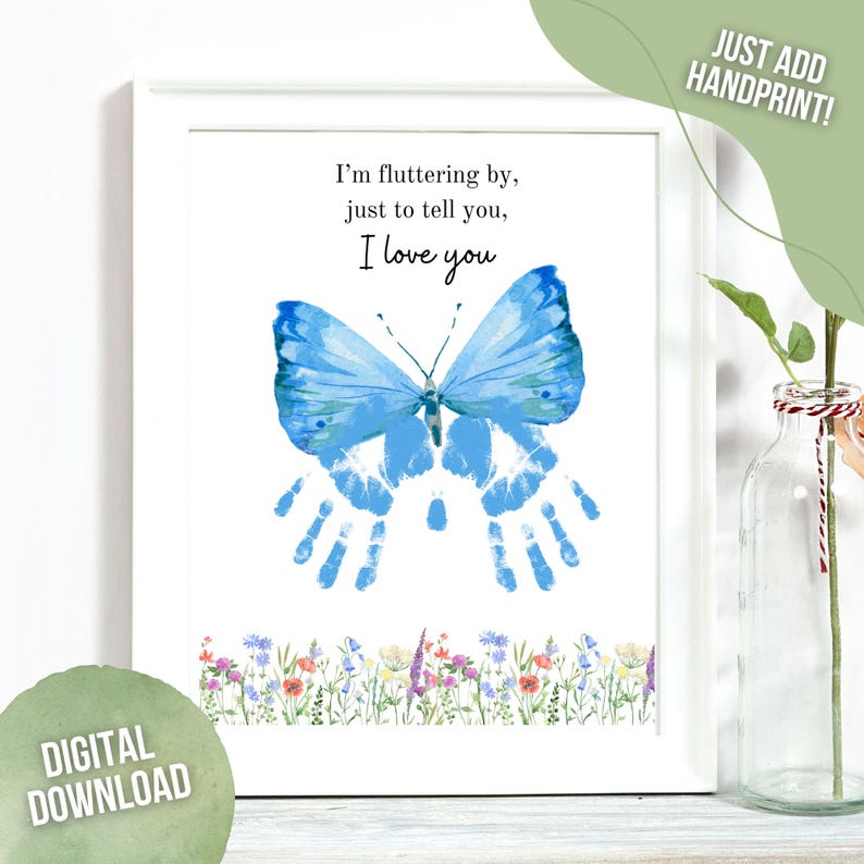 Butterfly Printable Handprint Craft | Spring Handprint Art | Kids DIY ...