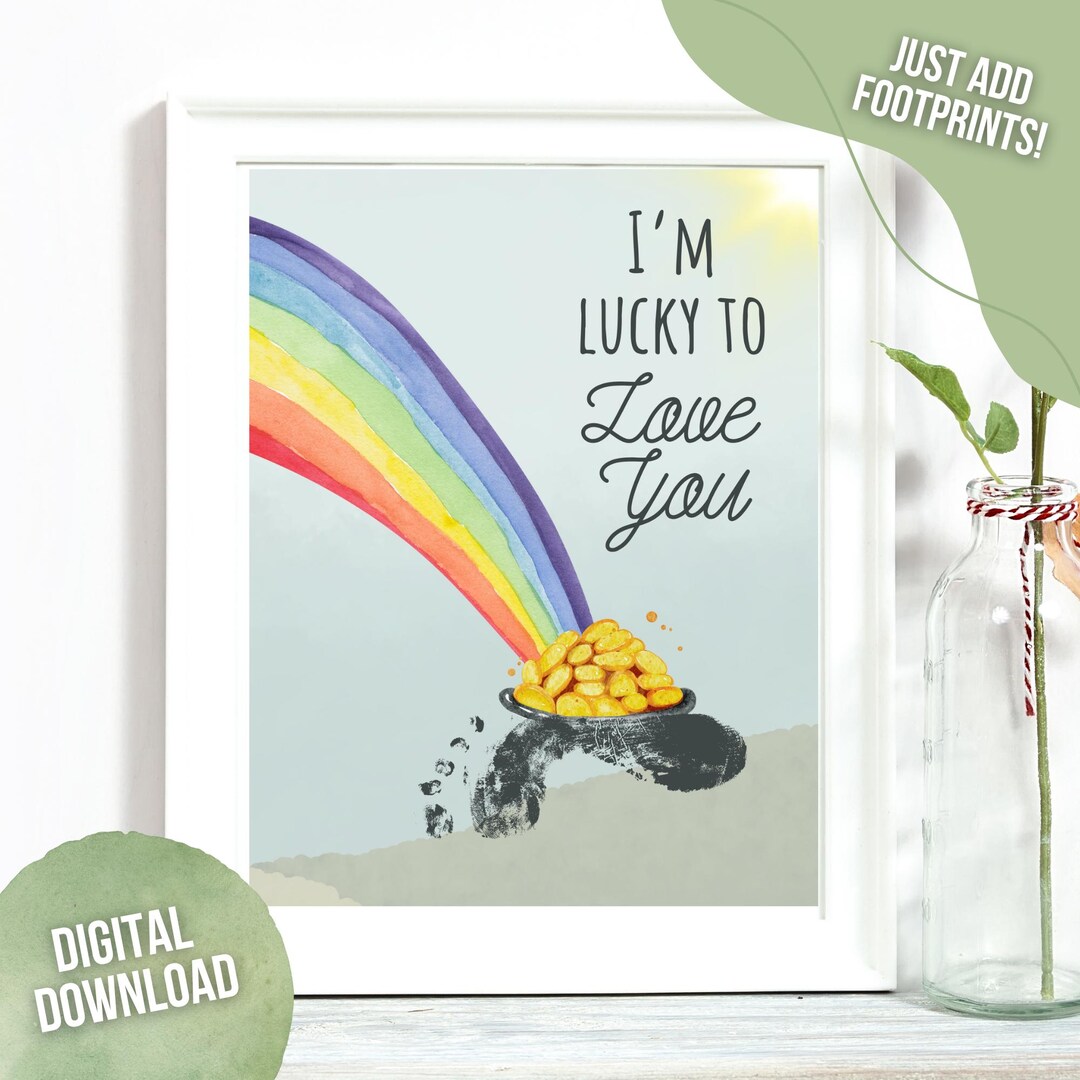 St. Patrick's Day Printable Footprint Craft | Lucky to Love You ...