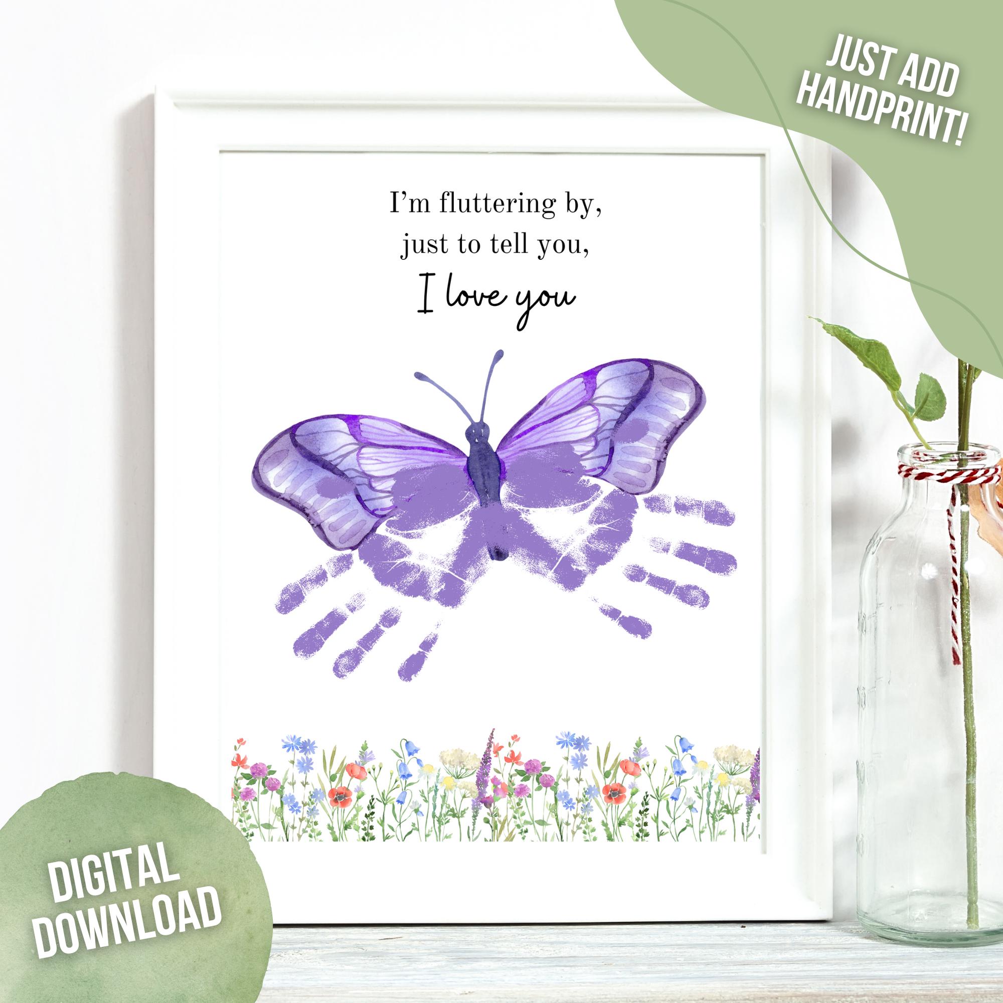 Butterfly Printable Handprint Craft | Spring Handprint Art | Kids DIY ...