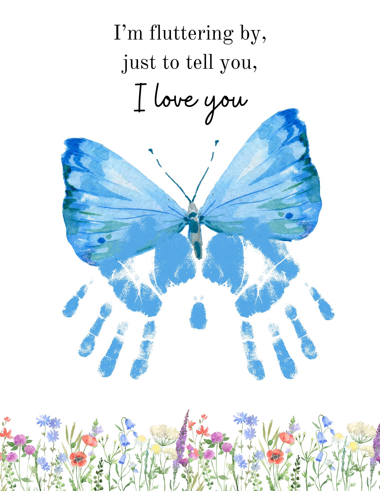 Butterfly Printable Handprint Craft | Spring Handprint Art | Kids DIY ...