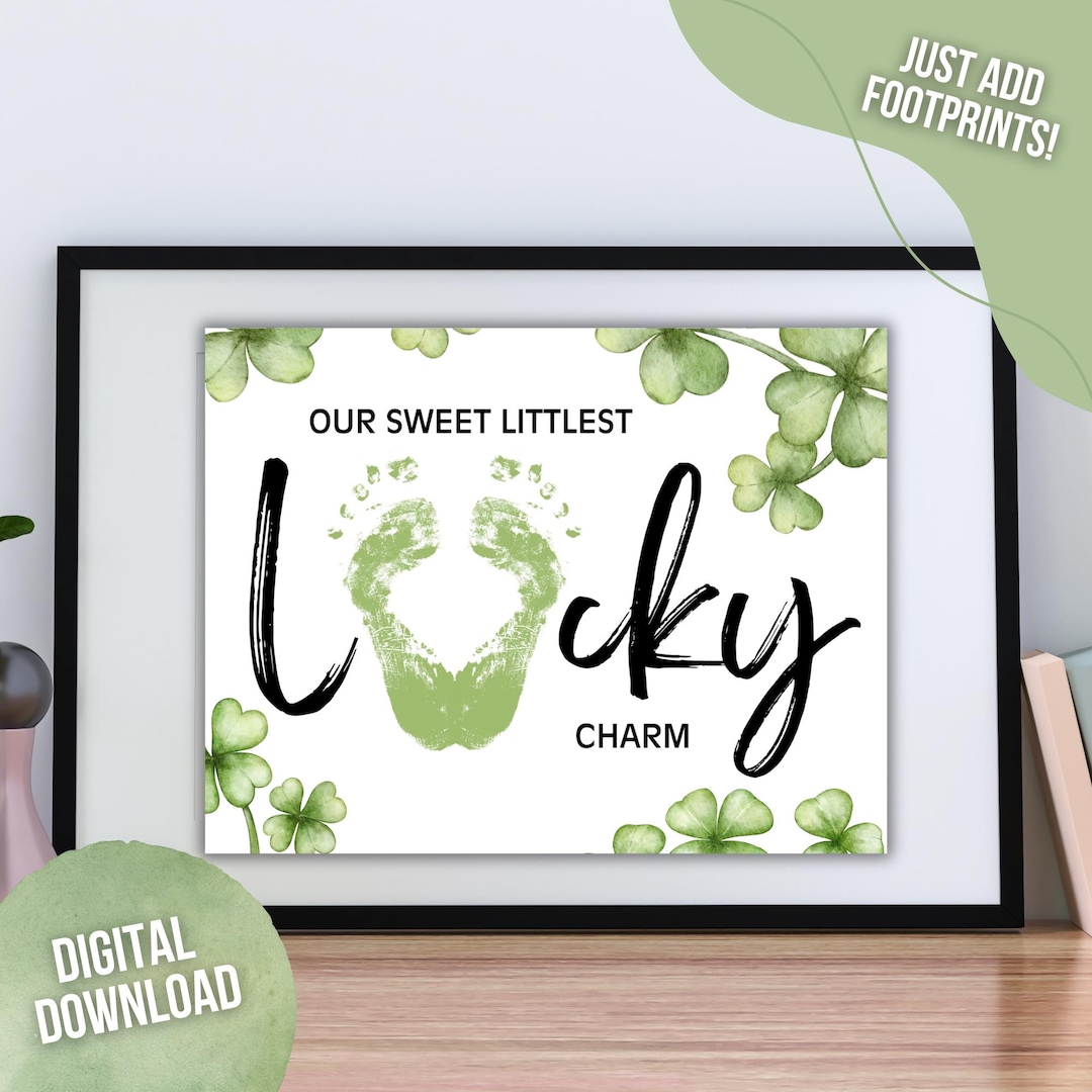St. Patrick's Day Printable Footprint Craft | Littlest Lucky Charm ...