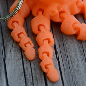 3d Printed Articulated Octopus Keychain - Etsy