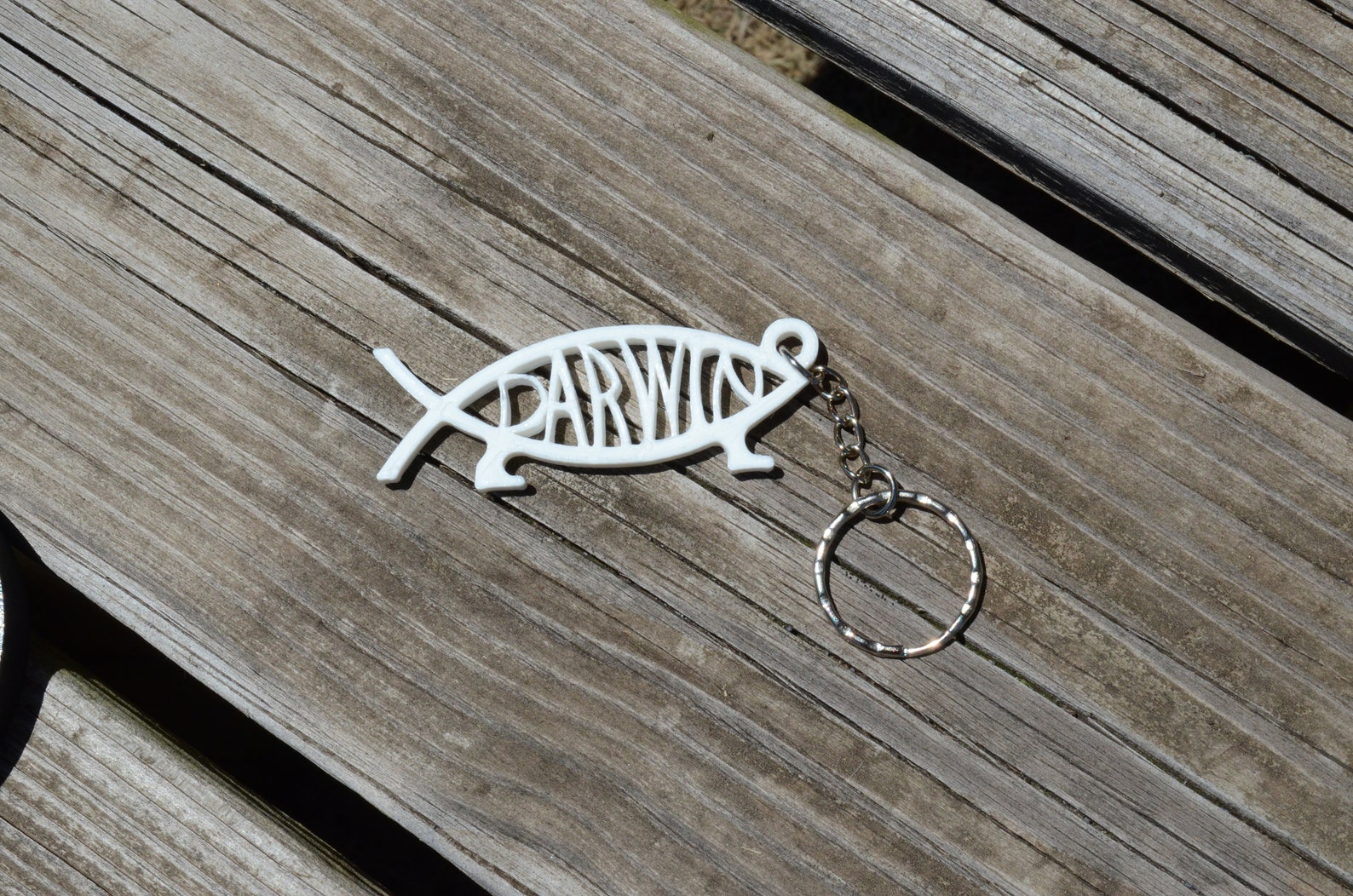 3d Printed Darwin Fish Keychain - Etsy