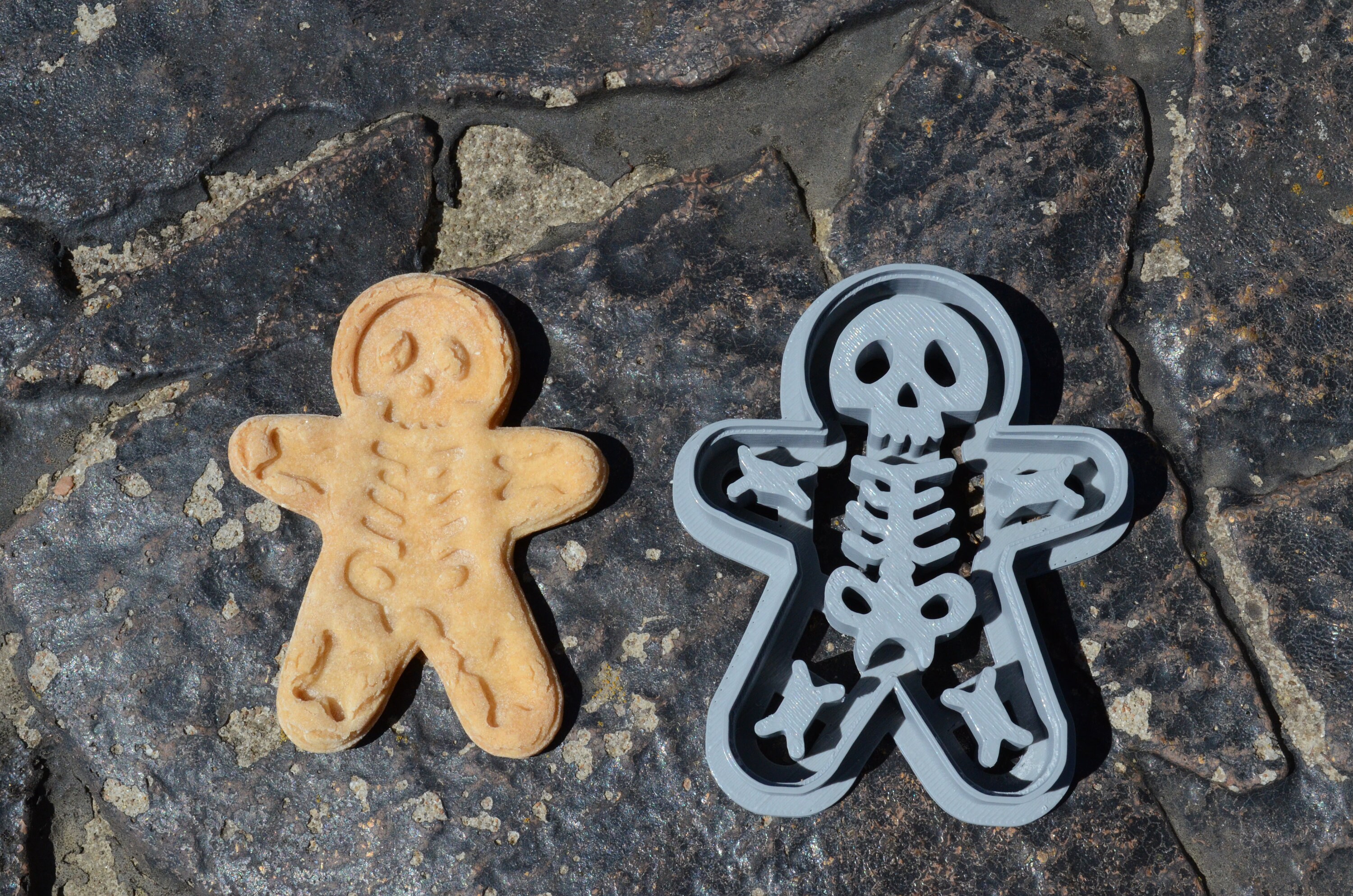 3d Printed Ginger-dead Man Cookie Cutter Skeleton Cookie | Etsy