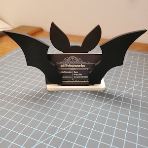 3d Printed Flying Bat Business Card Holder - Etsy