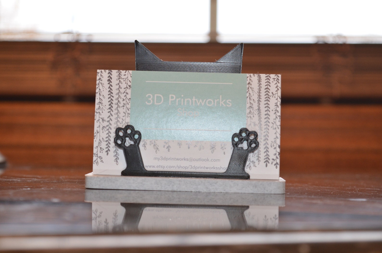 3d Printed Cat Business Card Holder - Etsy