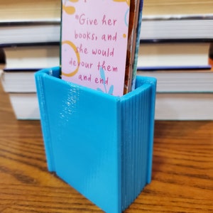 3D Printed Book Shaped Bookmark Holder, Keep Your Place in Style - Etsy