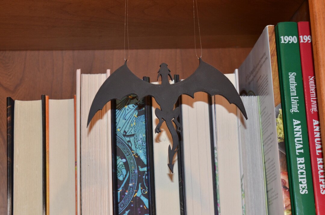 3d Printed Flying Bookshelf Dragon, Fourth Wing Inspired - Etsy