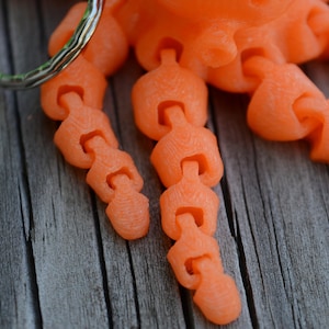 3d Printed Articulated Octopus Keychain - Etsy