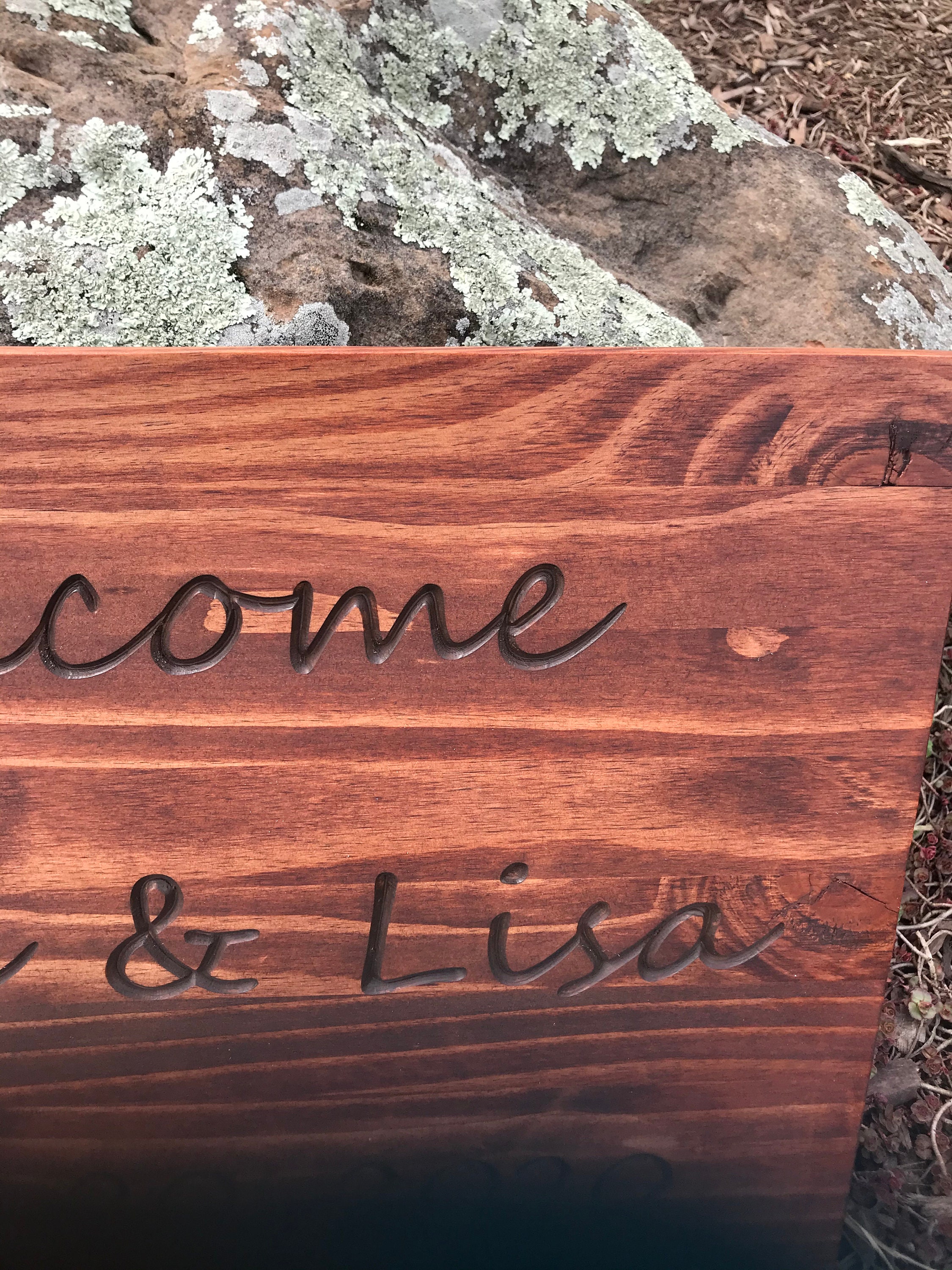 Wedding Welcome Sign Engraved 3D Wedding Sign Welcome to Our Wedding ...