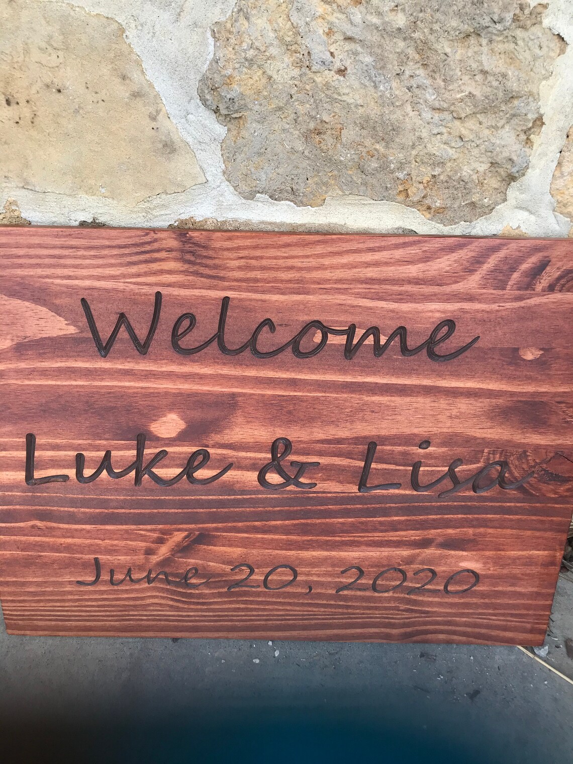 Wedding Welcome Sign Engraved 3D Wedding Sign Welcome to Our Wedding ...