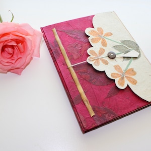 Handmade Floral Journal | Beautiful Notebook | Handmade Paper Notebook ...