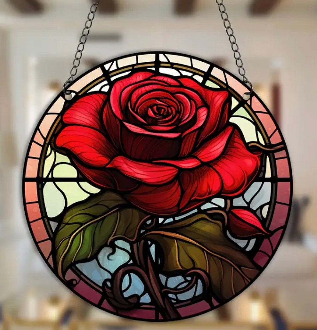 Red Rose Hanging Decorations Unique Home Decor Valentines Day Gift Red ...