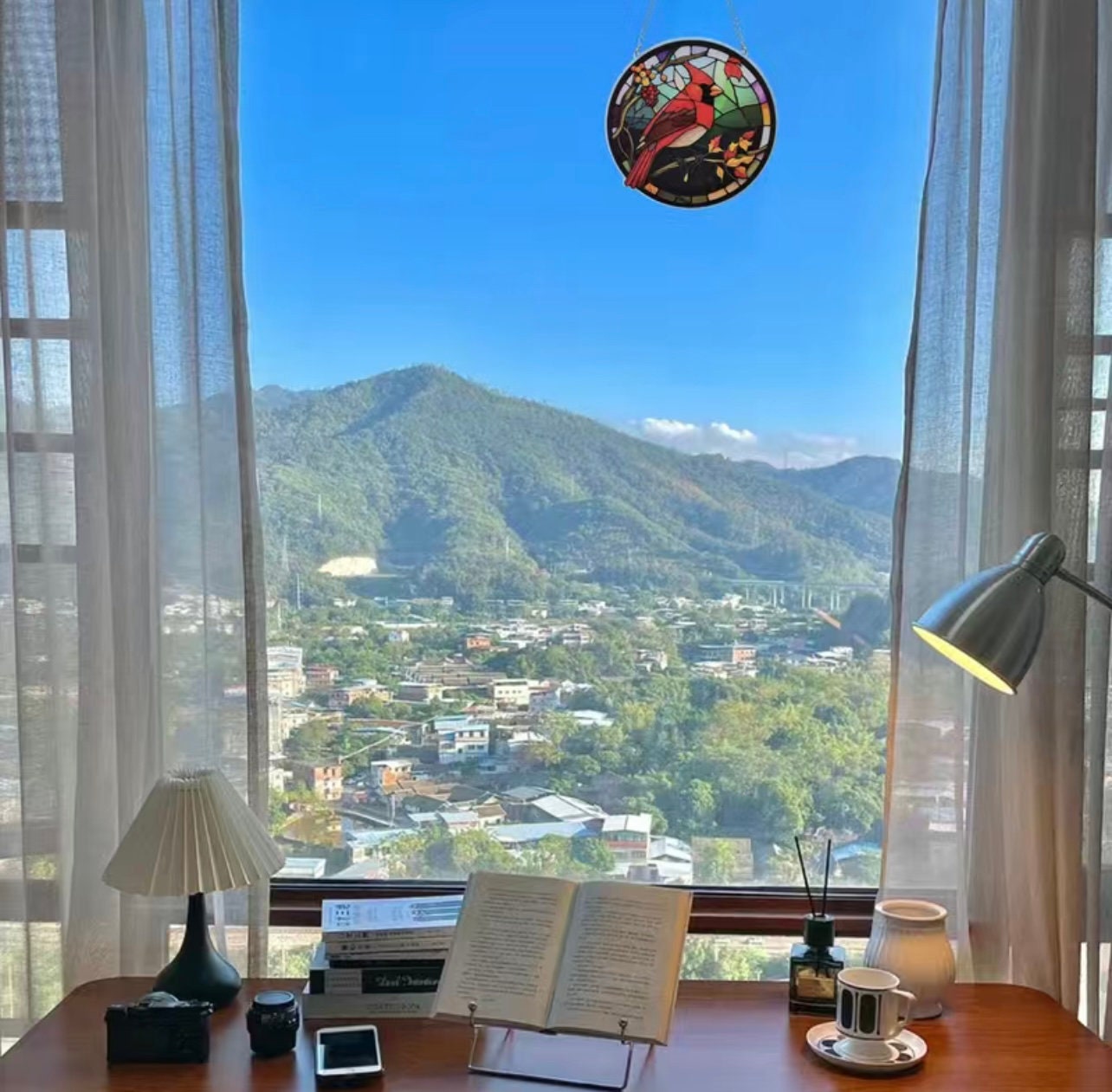 Red Cardinal Bird Hanging Decorations Unique Home Decor Acrylic Art ...