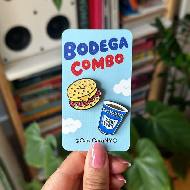 2 NYC Enamel Pins: the Bodega Combo Edition BEC Aka Bacon Egg and ...