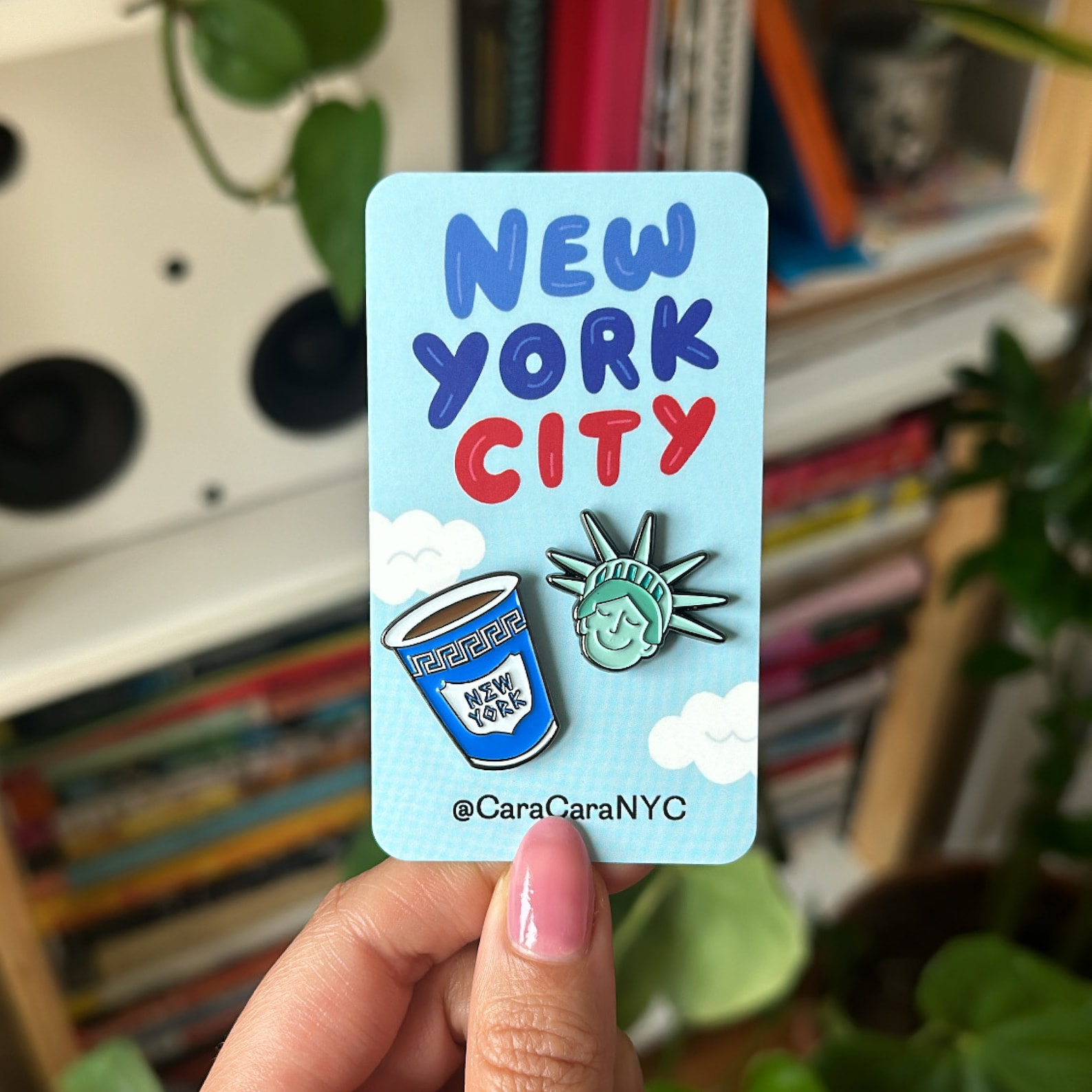 PREORDER 2 NYC Enamel Pins: NY Coffee + Sweet Lady Liberty - Etsy