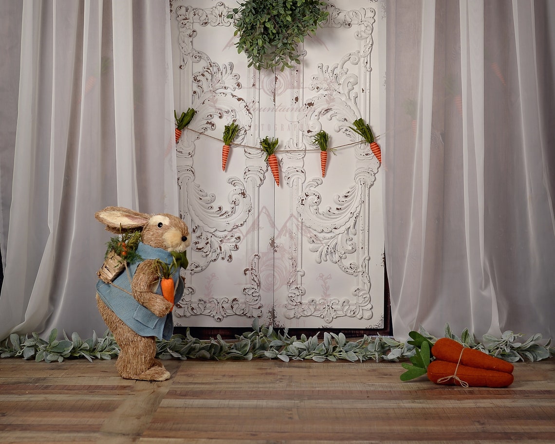 Spring Peter Rabbit Bunny Easter Digital Background Backdrop - Etsy
