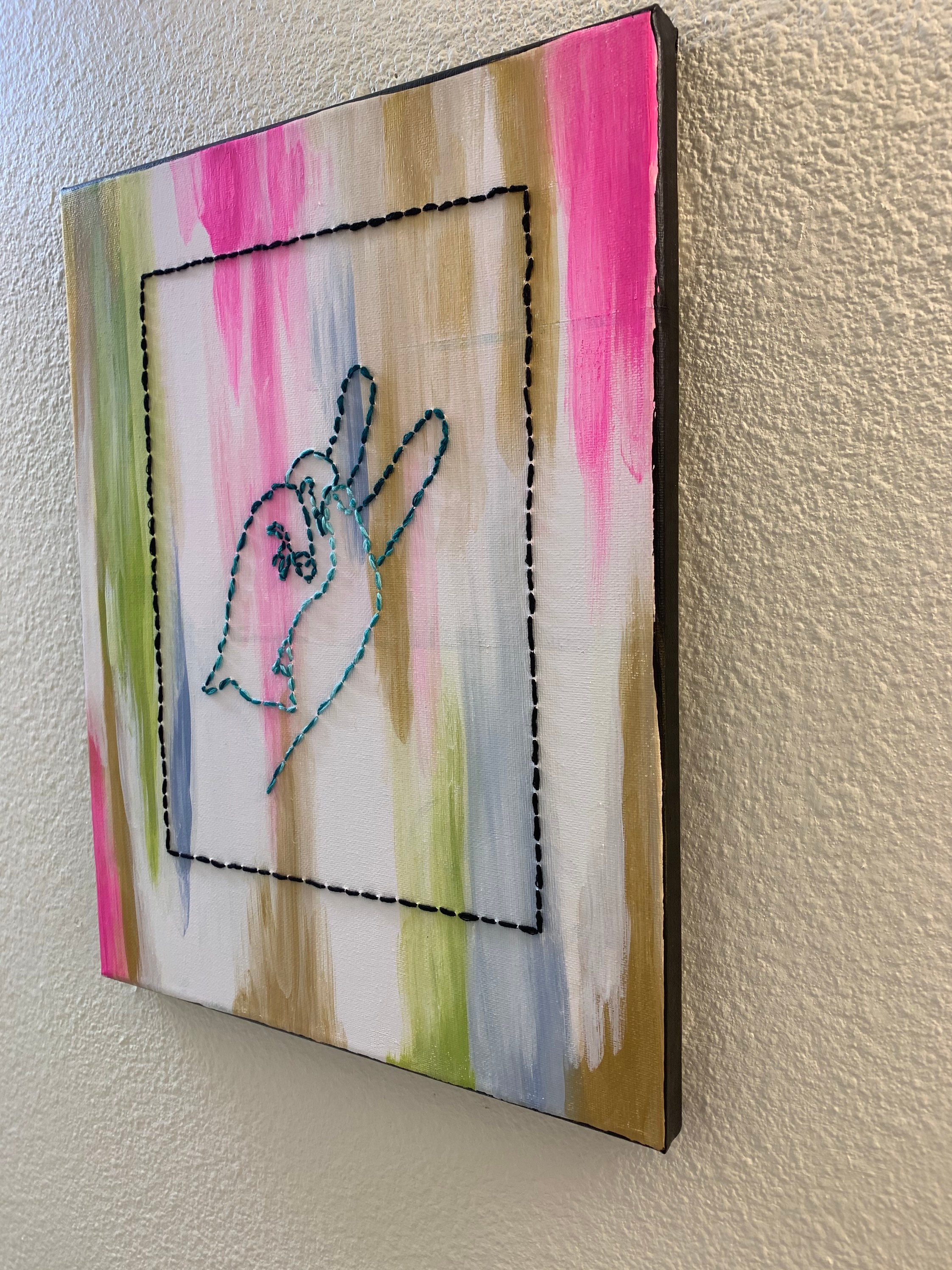 Stitched Canvas Peace Sign - Etsy