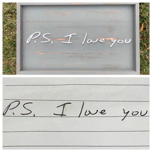 Custom 3D Handwritten Sign - Handwriting- Rustic - Remembrance - Letter ...