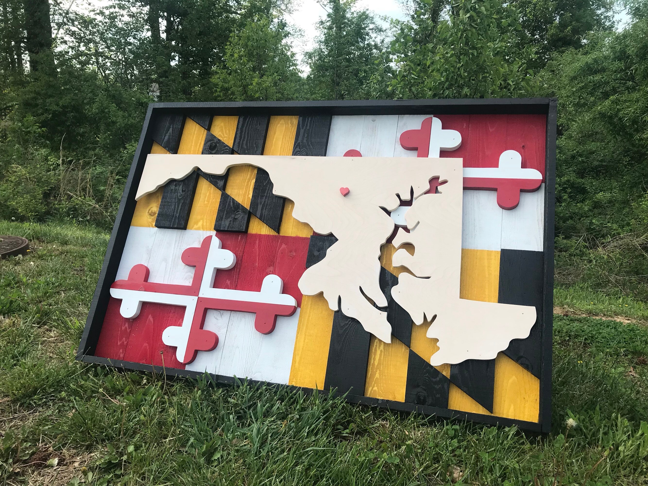 Maryland Flag with State of MD cutout - Wedding Guestbook — Dave Taylor ...
