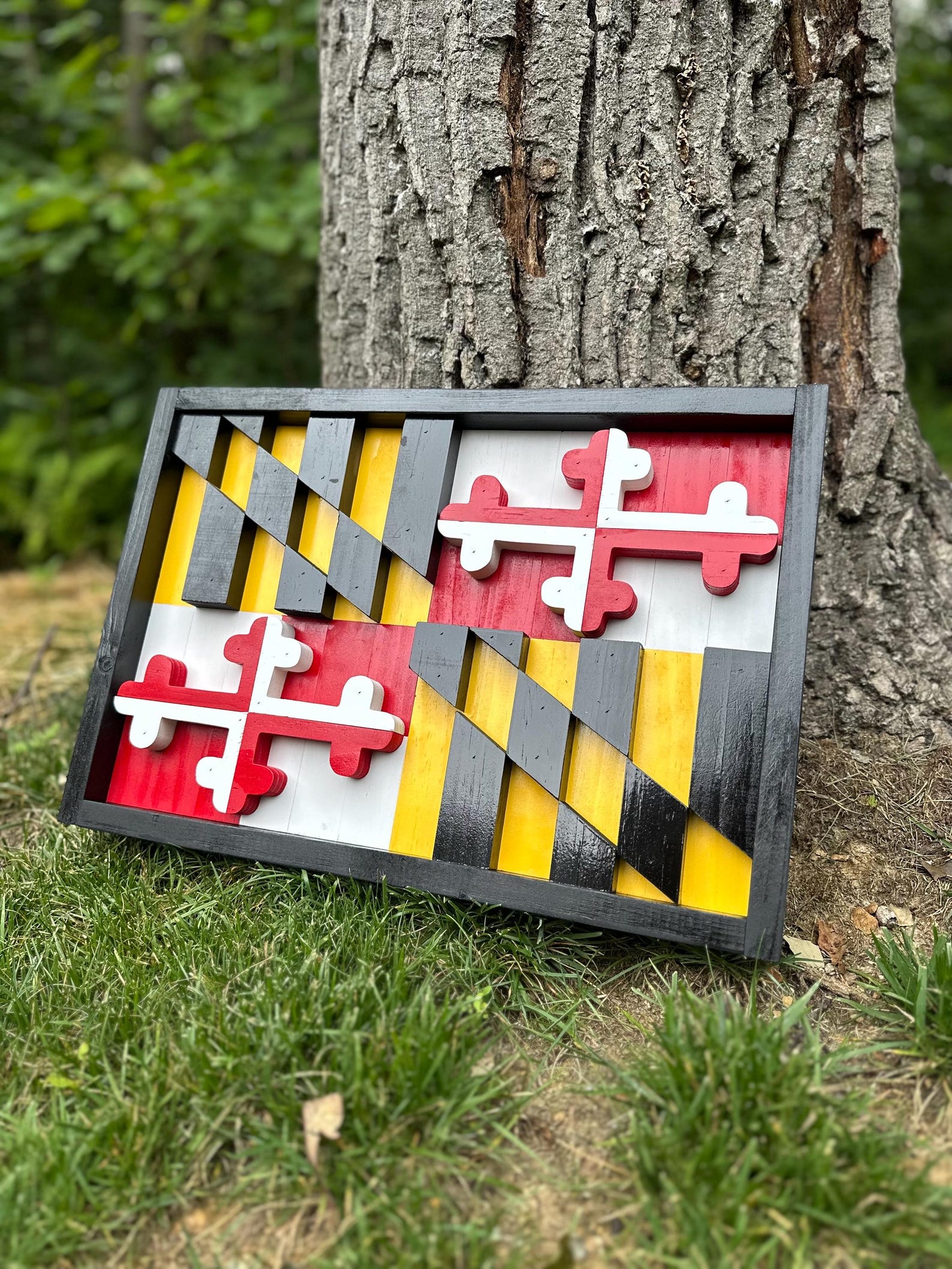 3D Maryland Flag - 4 Sizes - Wall Art - Wooden Maryland Flag - MD Flag ...