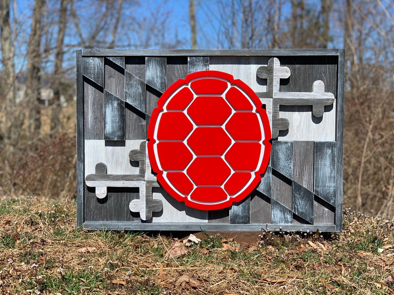 3D "barn Wood" Style Maryland Flag - Wall Art - Wooden Maryland Flag ...