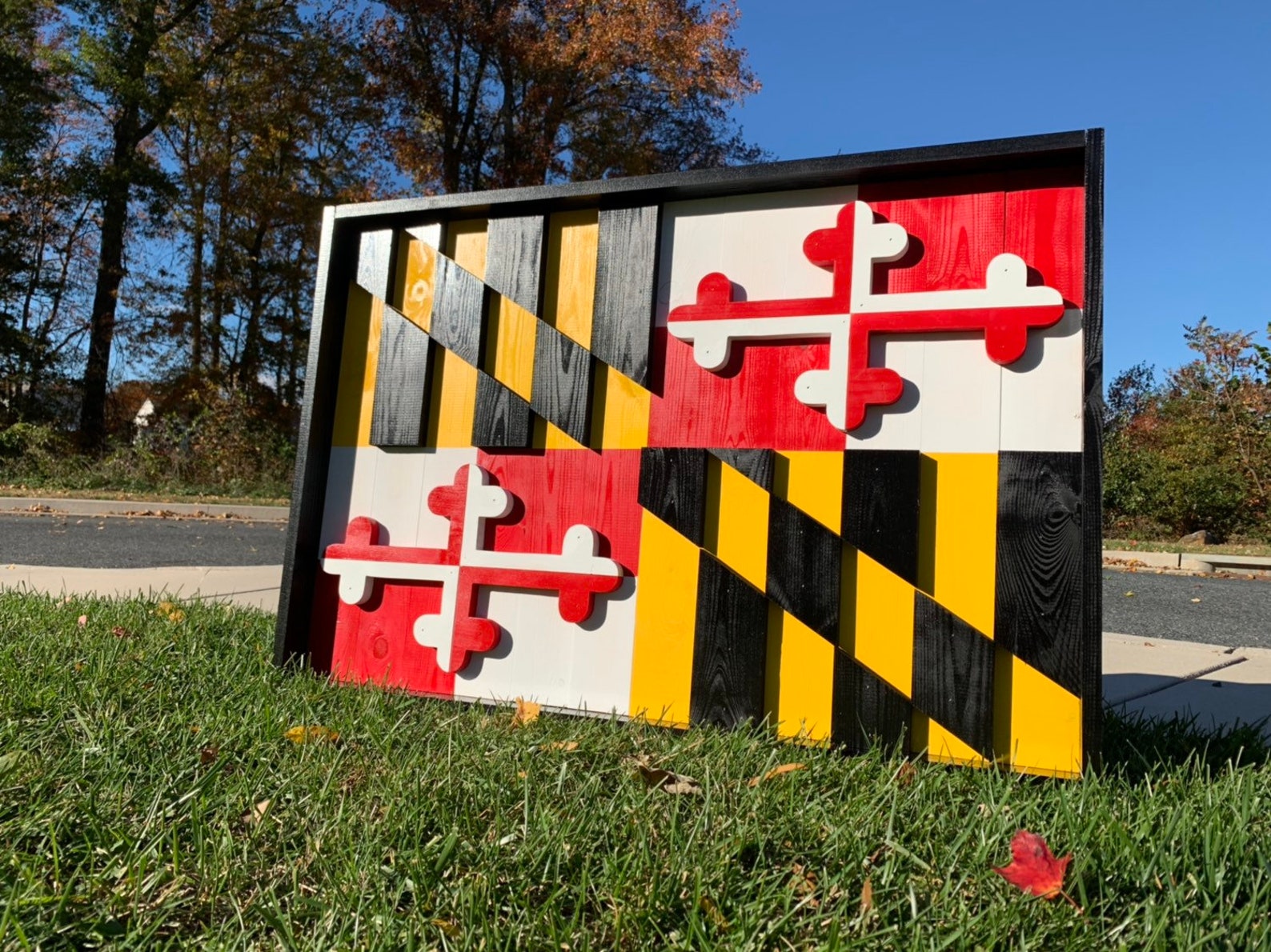 3D Maryland Flag 4 Sizes Wall Art Wooden Maryland Flag - Etsy