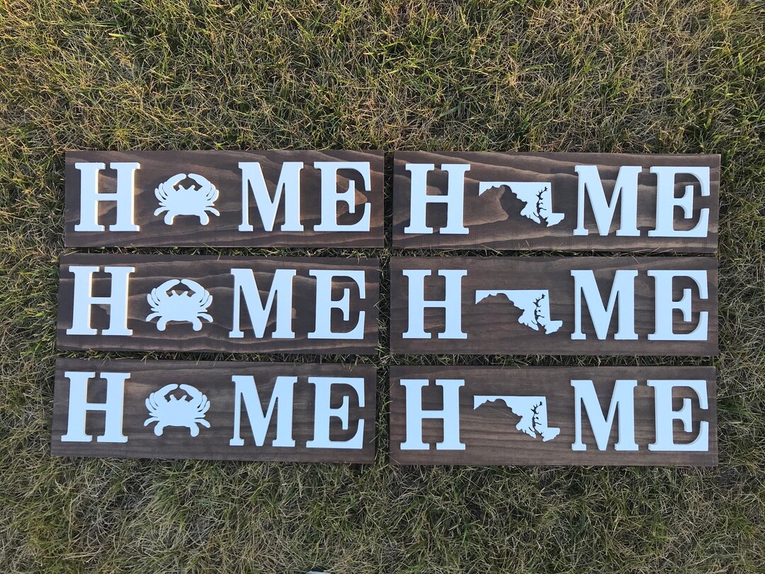 Maryland Themed "home" Signs - Boh - Crab - Orioles - Ravens - MD ...