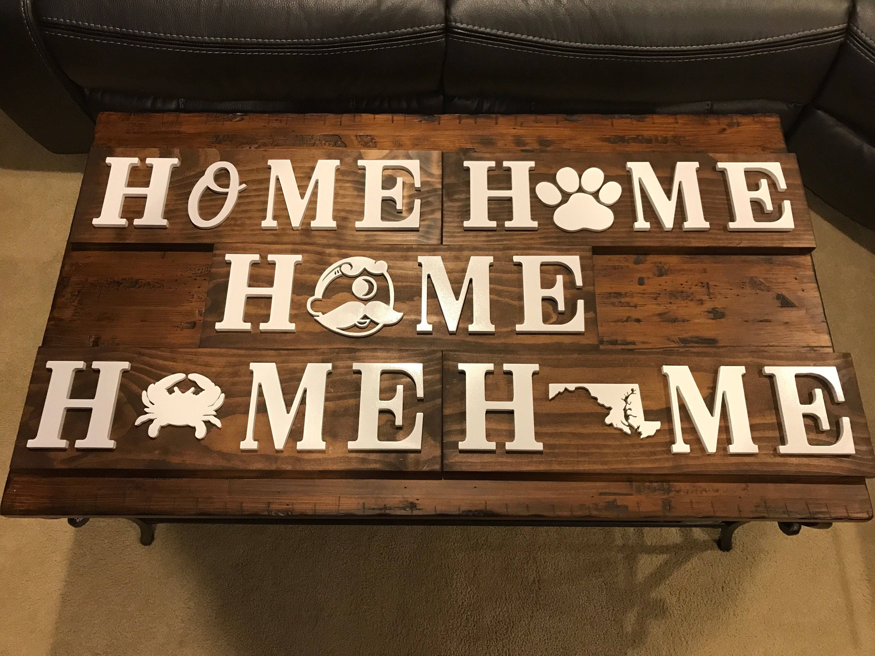 Maryland Themed "Home" Signs — Dave Taylor's 3D Wood Art