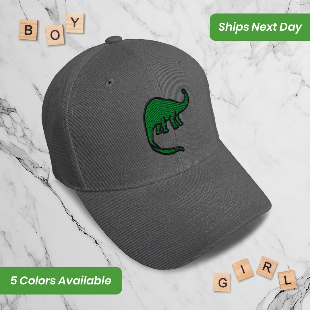 Kids Toddler Baseball Cap Dinosaur Brontosaurus Embroidery Acrylique ...