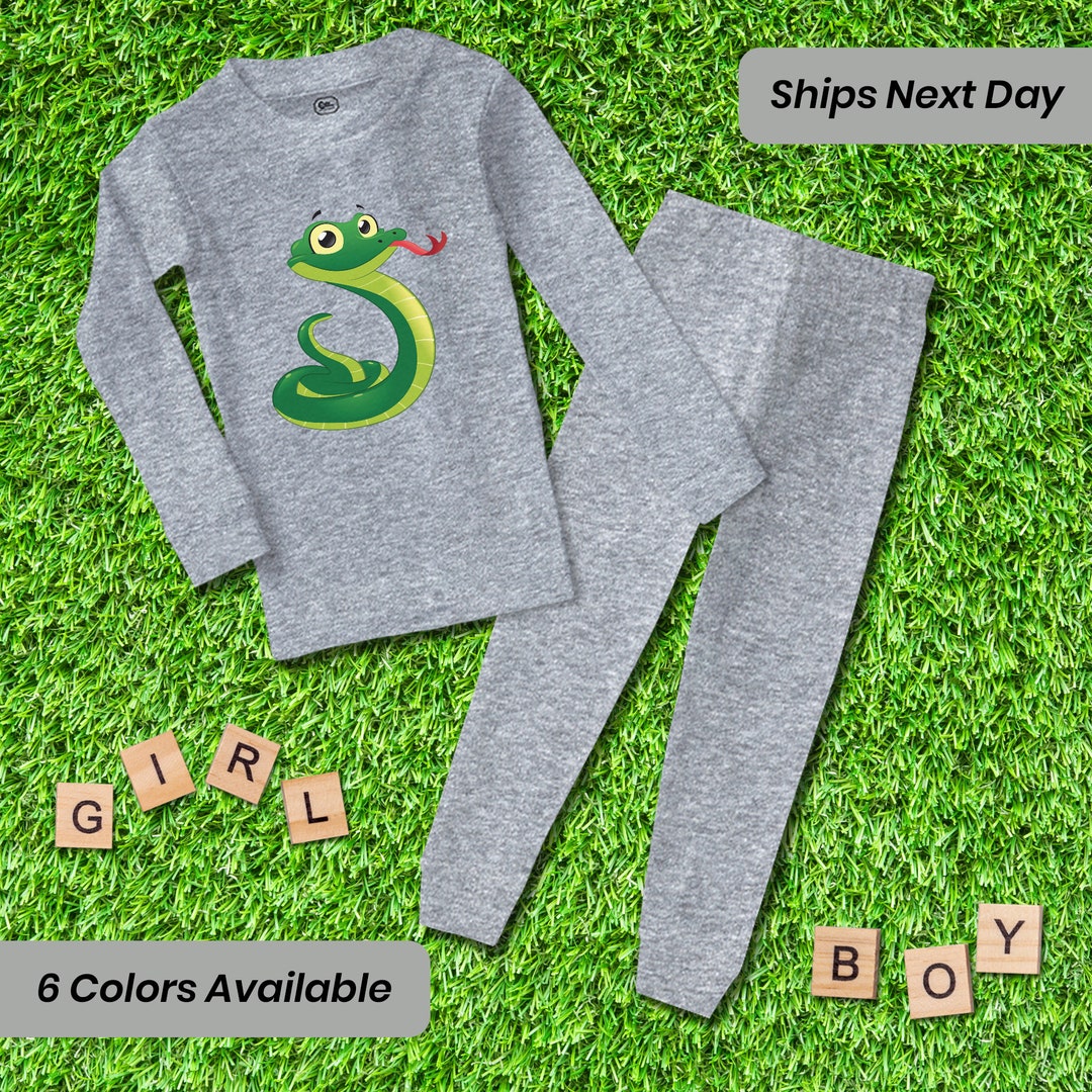 Kids Pajama Matching Set Snake Funny Reptiles Unisex Toddler Girls ...
