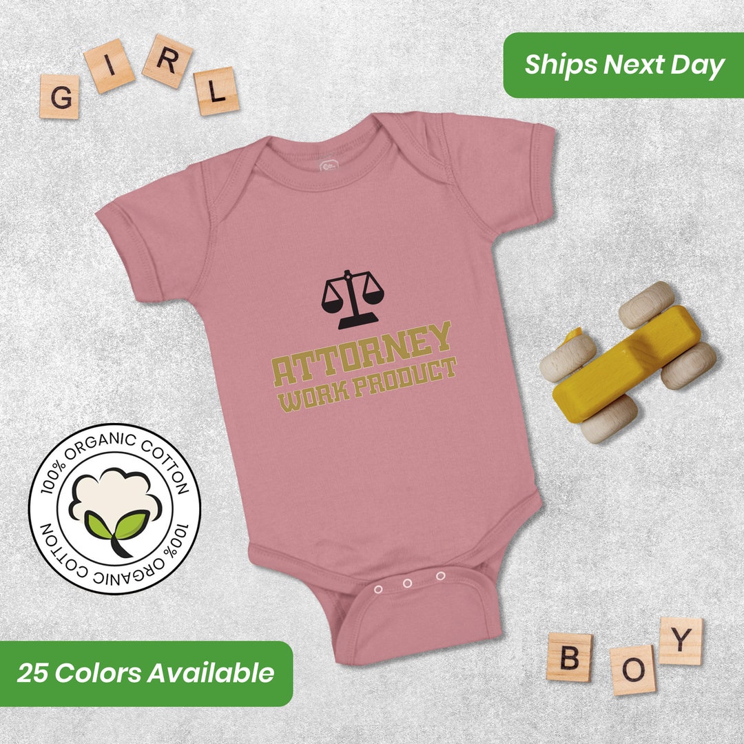 Baby Bodysuit Funny Baby Shower Favors Attorney Work Product Style C ...