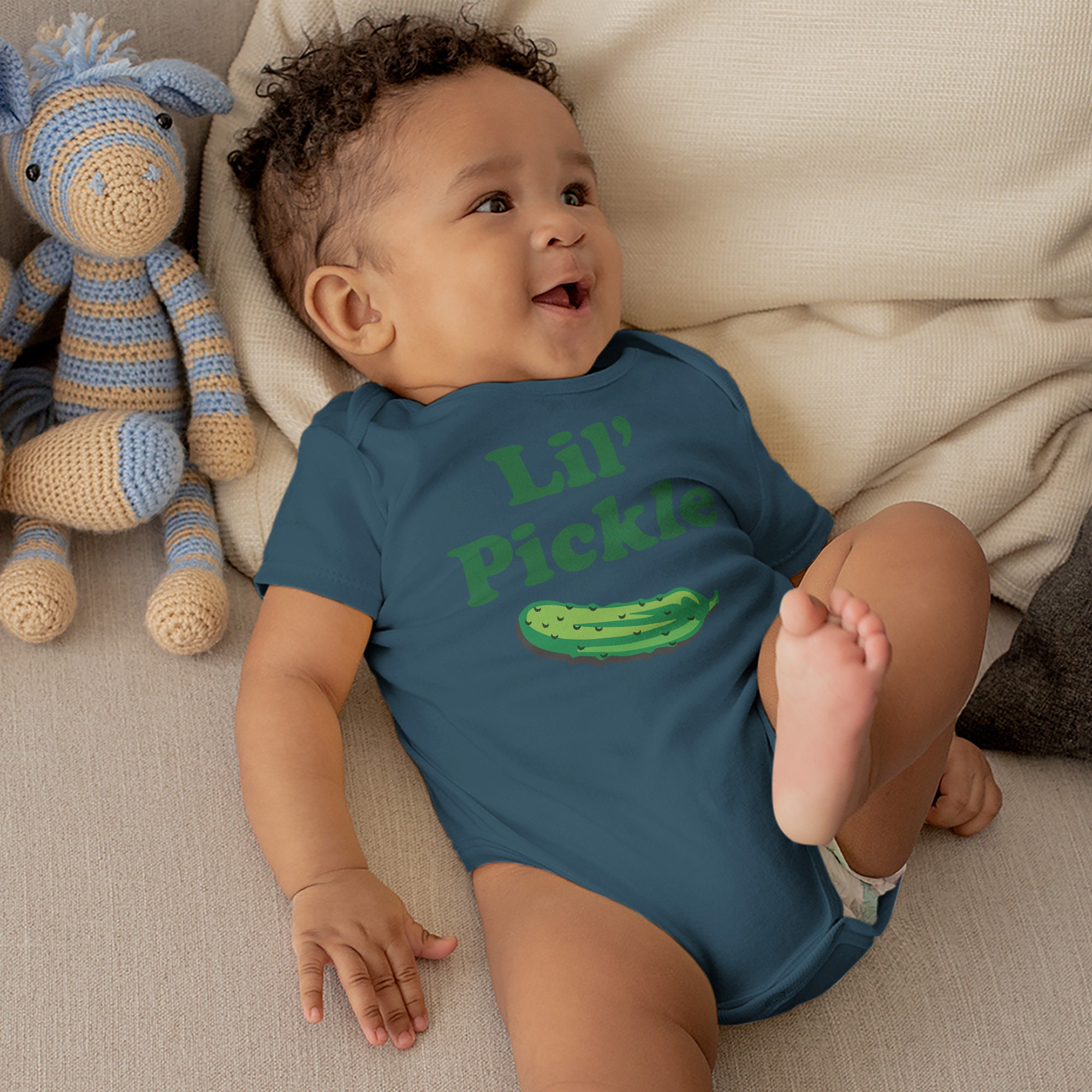 Baby Bodysuit Funny Baby Shower Favors Lil Pickle Vegetables Vegetables ...