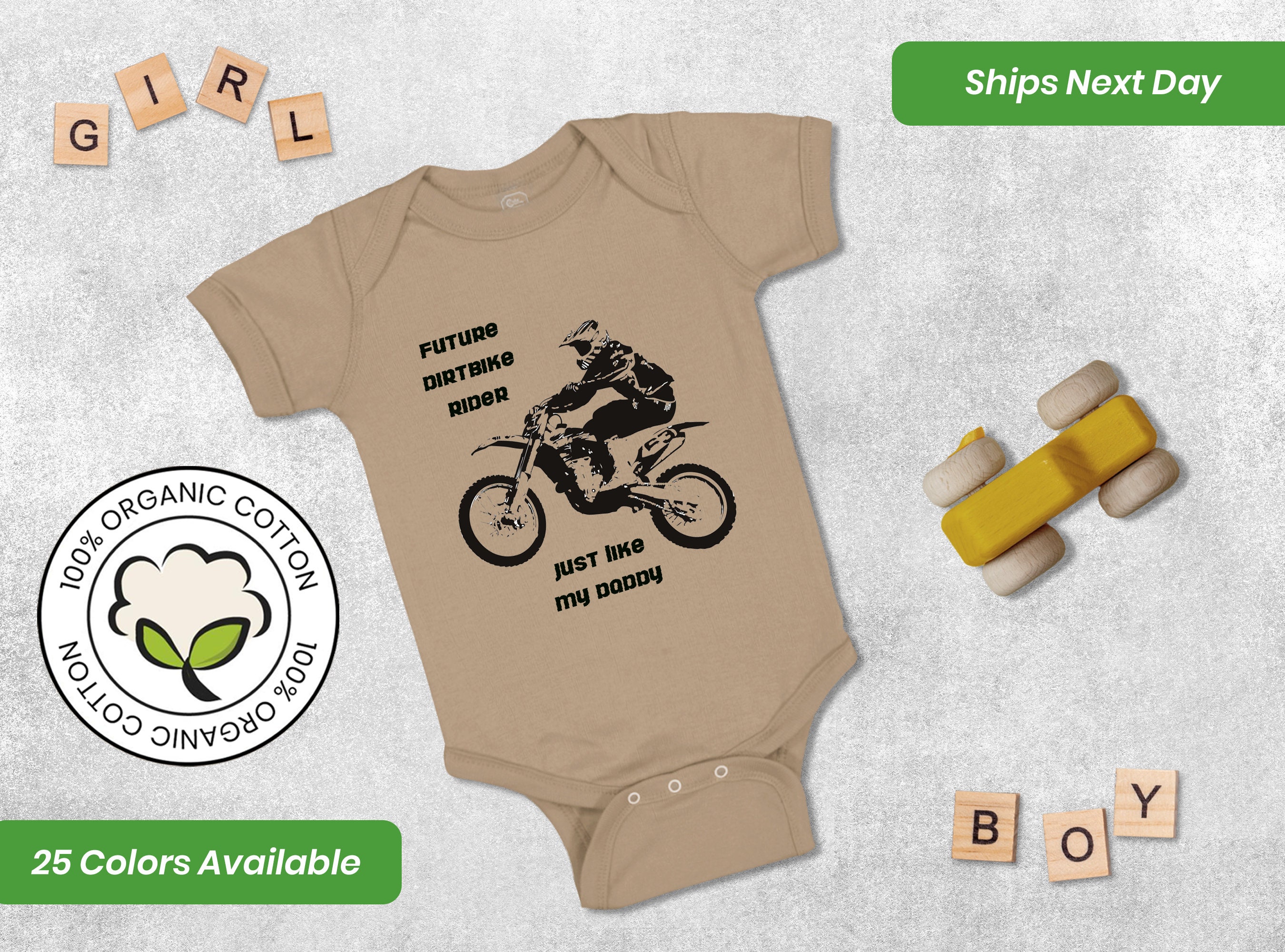 Baby Bodysuit Funny Baby Shower Favors Future Dirt Bike Rider Like My ...