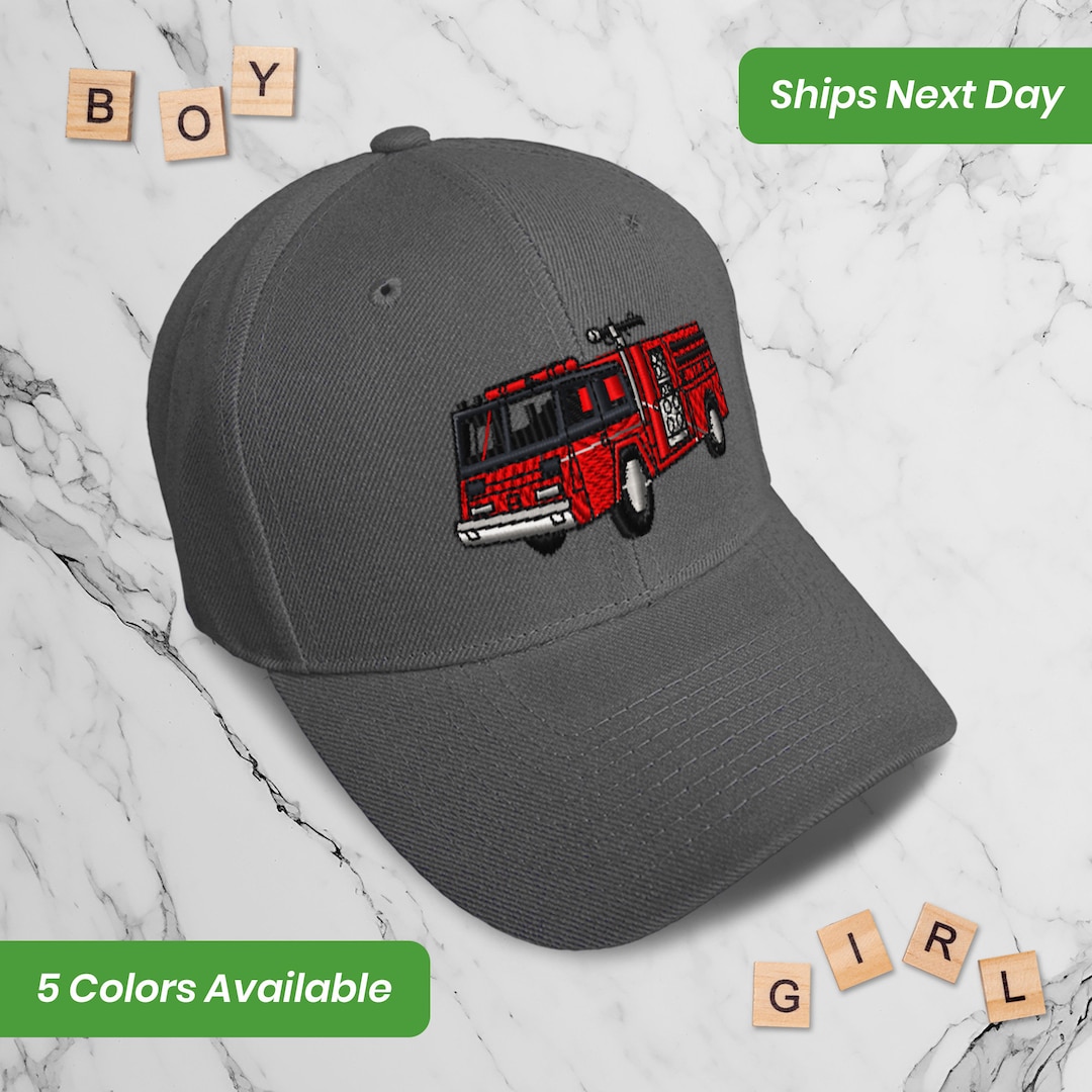 Kids Toddler Baseball Cap Firefighter Truck Embroidery Acrylique Boys ...